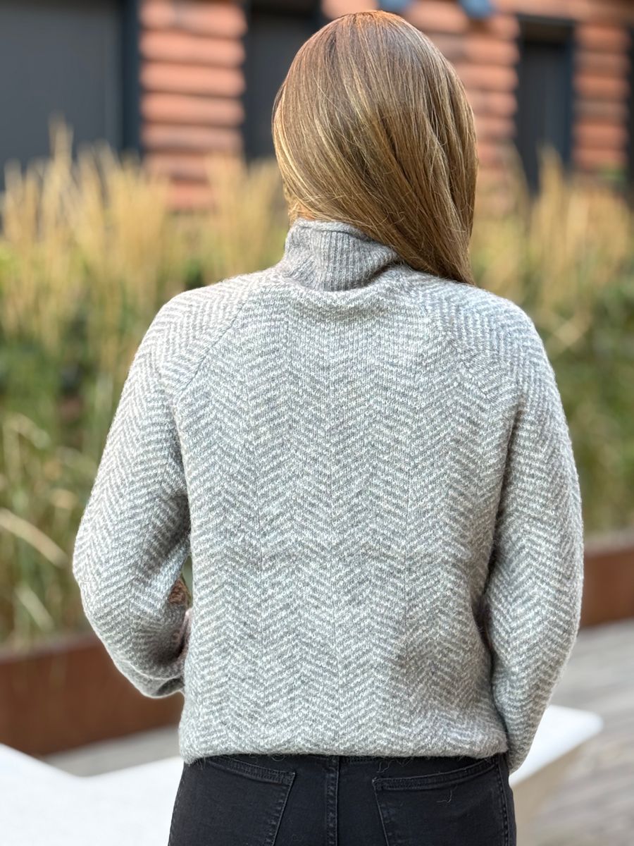 LORY STRIKKEGENSER FISKEBEIN - GRÅ MELERT - SOFIES VILLA