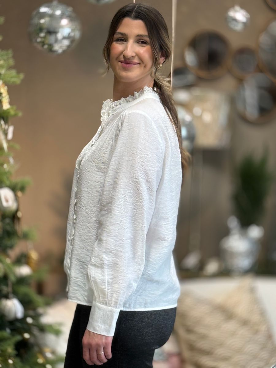 MALIMA BLUSE M/EMBRO - OFFWHITE - SOFIES VILLA